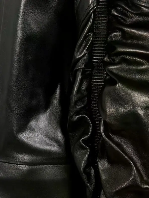 GIOVANNI BEDIN Ruched Leather Jacket
