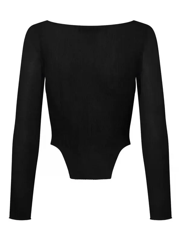 ELENA VELEZ Linen Knit Top - Black