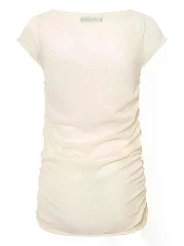 ELENA VELEZ Ruched T-shirt - Neutrals