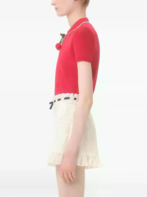 Valentino Garavani Cherry Charm Polo Top