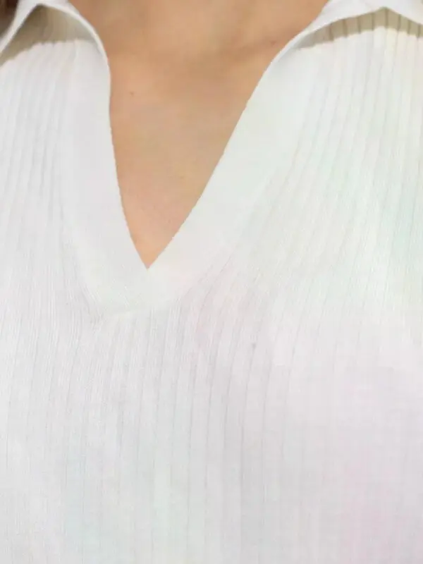 Balenciaga Ribbed-knit Polo Shirt
