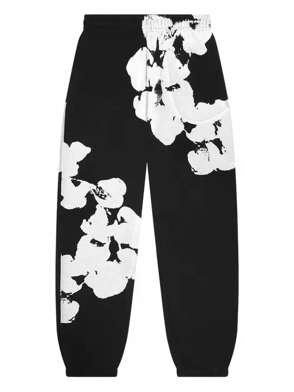 DENIM TEARS Big Cotton Wreath Track Pants - Black