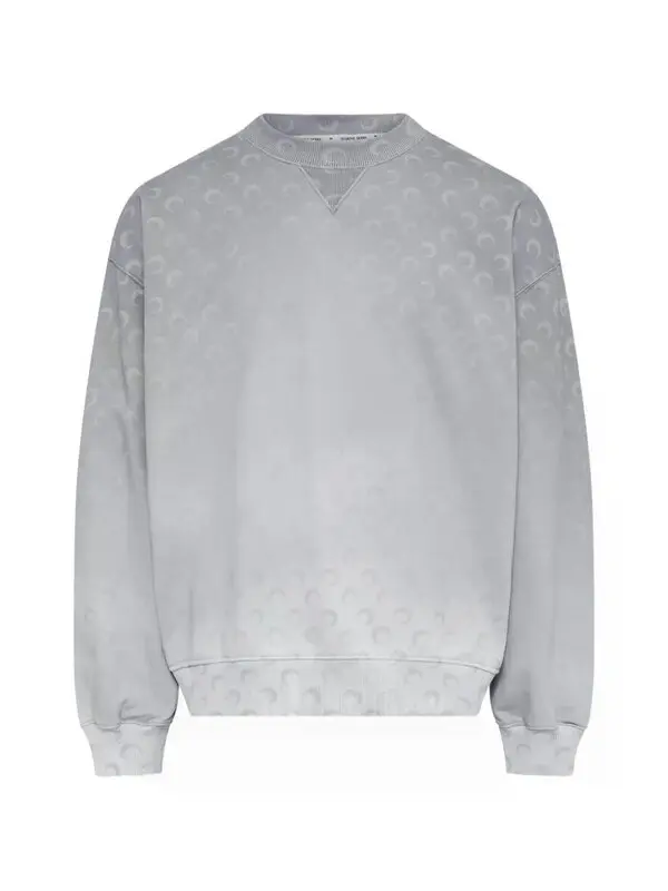 MARINE SERRE Moon Faded Fleece Oversized Sweatshirt