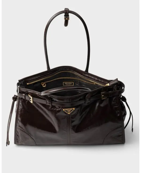 Prada Bonnie Large Convertible Shoulder Handbag - Palisander