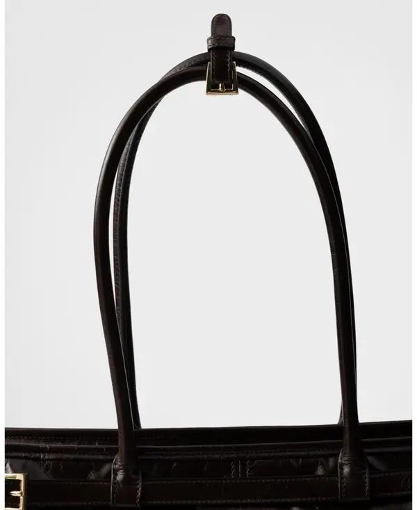 Prada Bonnie Large Convertible Shoulder Handbag - Palisander