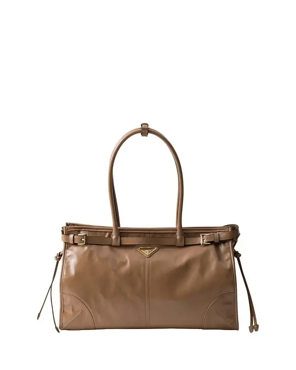 Prada Bonnie Large Convertible Shoulder Handbag - Powder