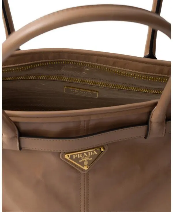 Prada Bonnie Large Convertible Shoulder Handbag - Powder