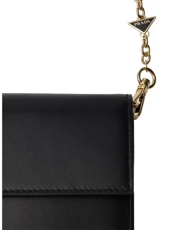 Prada Shoulder Strap Leather Wallet