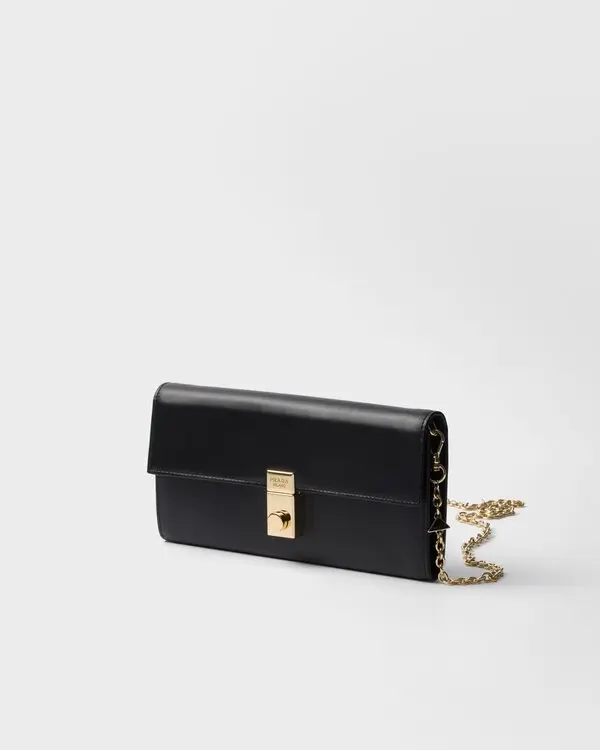 Prada Shoulder Strap Leather Wallet