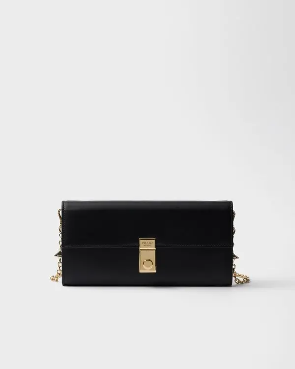 Prada Shoulder Strap Leather Wallet