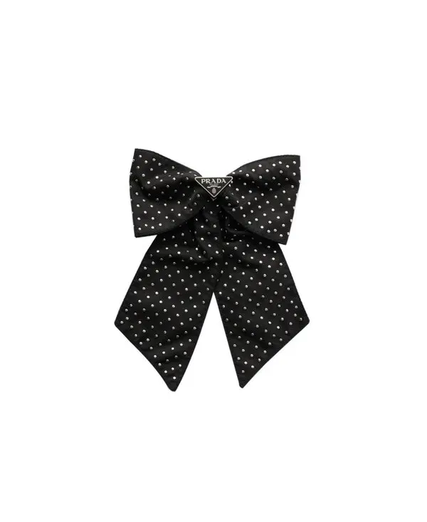 Prada Studded Re-nylon Hair Clip - Black