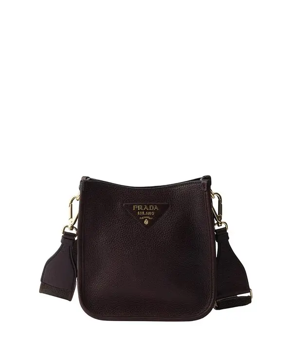Prada Mini Leather Shoulder Bag - Caramel