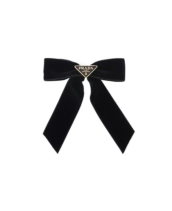 Prada Velvet Hair Clip - Black
