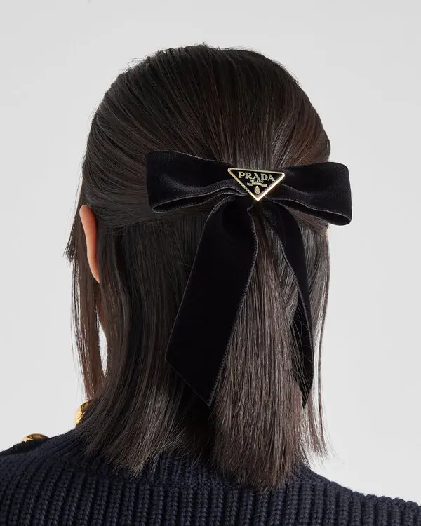 Prada Velvet Hair Clip