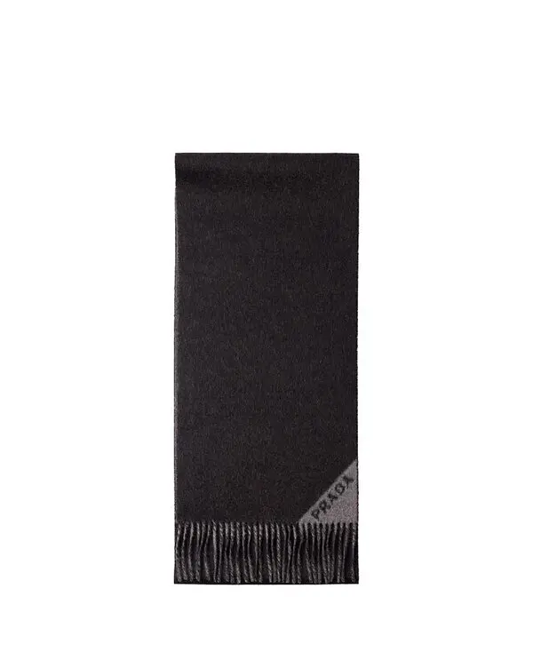 Prada Double Cashmere Scarf - Grey