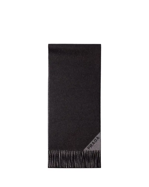 Prada Double Cashmere Scarf - Grey