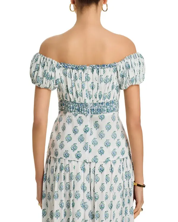 AREA STARS Block Print Off-the-shoulder Top