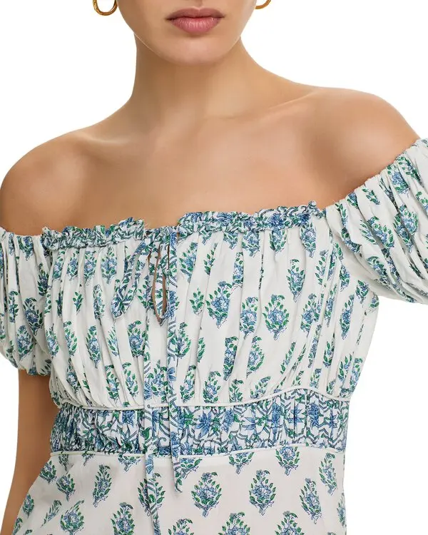 AREA STARS Block Print Off-the-shoulder Top