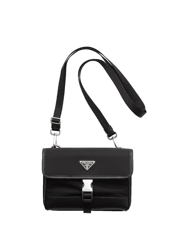 Prada Re-nylon And Saffiano Leather Smartphone Case - Black