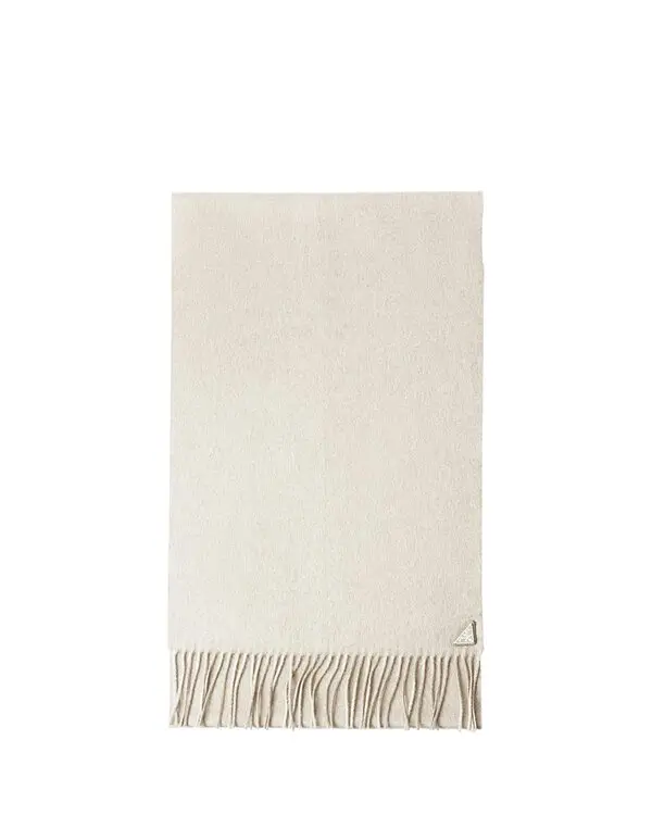 Prada Silk And Cashmere Scarf - Neutral