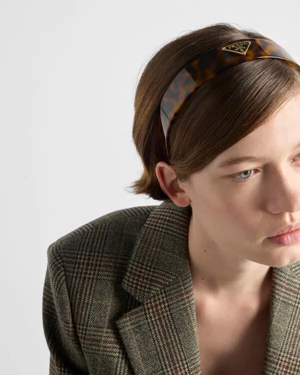 Prada Plexiglas Headband - Neutral