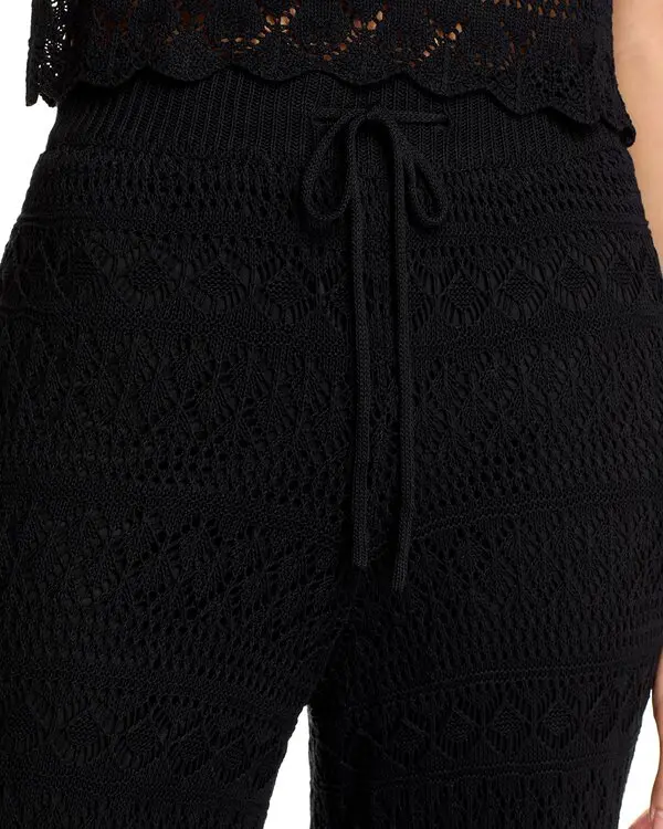 Aqua Harley Crochet Pants - Black