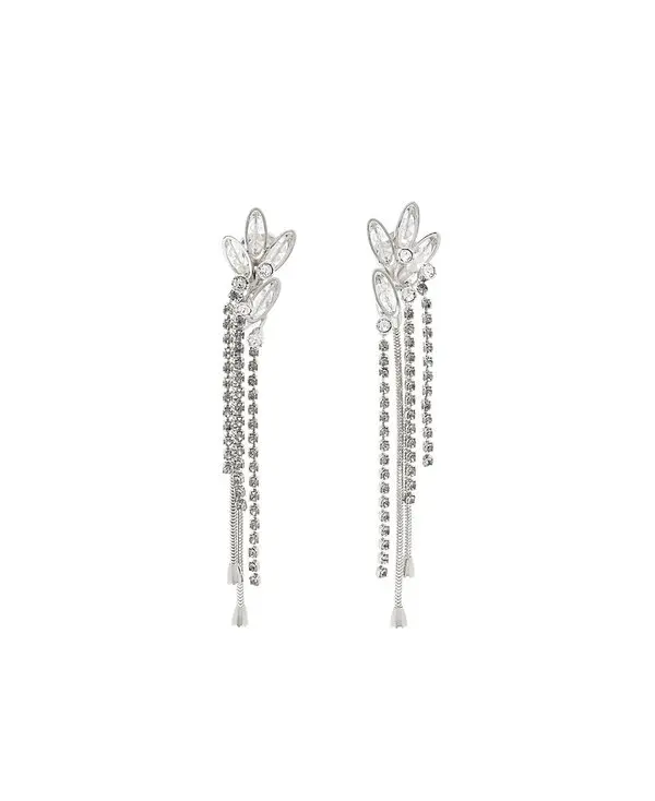 LANVIN Aede Crystal Earrings - Silver Crystal