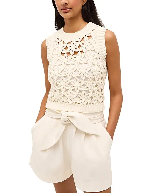 MARIE OLIVER Thea Floral Embroidered Top