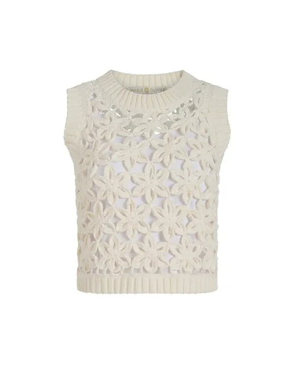 MARIE OLIVER Thea Floral Embroidered Top