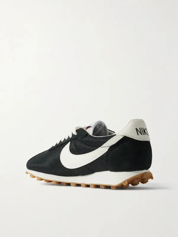 Nike Ld-1000 Suede And Leather-trimmed Mesh Trainers - Black