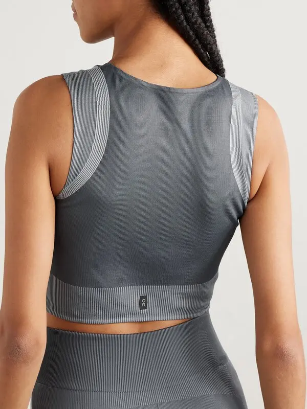 On Studio Cropped Ribbed Stretch Recycled Tank