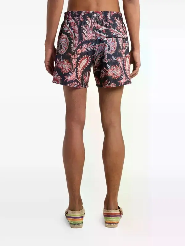 Etro Paisley-print Swim Shorts - Blue