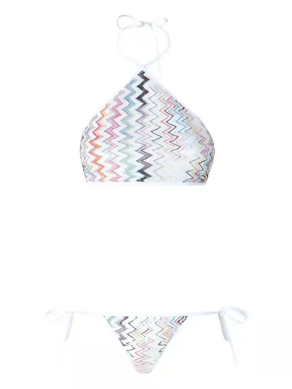 Missoni Zigzag-pattern Bikini - White