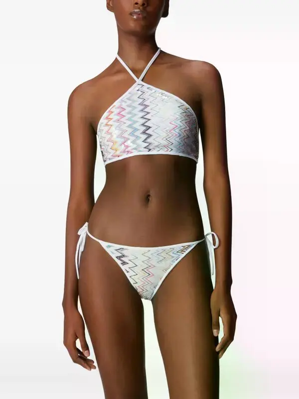 Missoni Zigzag-pattern Bikini - White