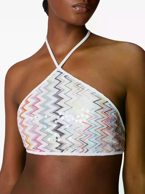 Missoni Zigzag-pattern Bikini - White