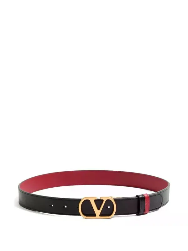 Valentino Garavani Vlogo Signature Reversible Belt - Black