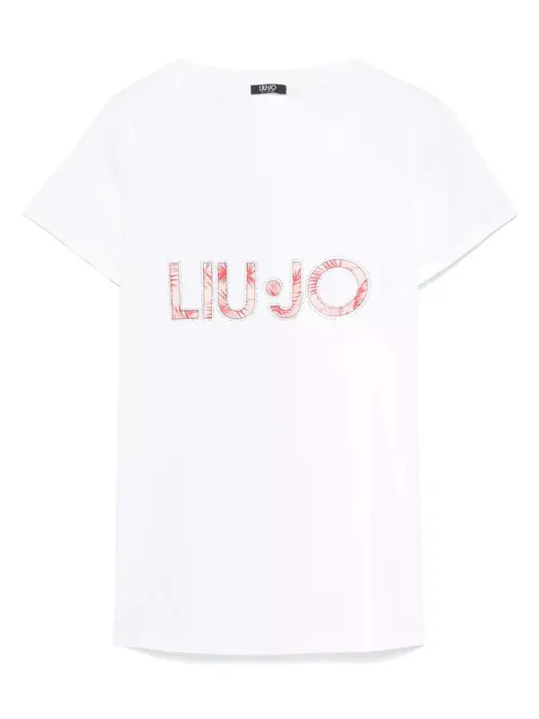 Liu Jo Crystal-embellished T-shirt - White