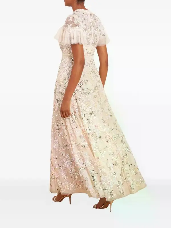 NEEDLE & THREAD Dream Garland Gown - Neutrals