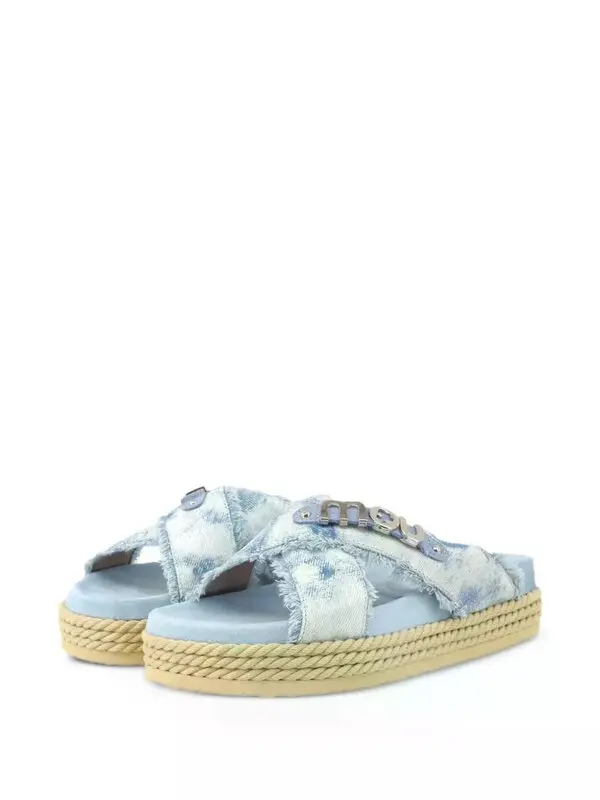 Mou Logo Sandals - Blue