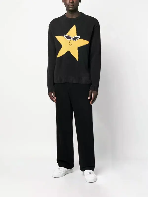 SKY HIGH FARM WORKWEAR Intarsia-knit Star Jumper