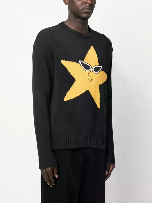 SKY HIGH FARM WORKWEAR Intarsia-knit Star Jumper