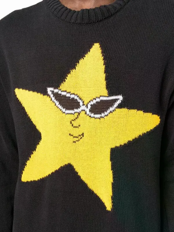 SKY HIGH FARM WORKWEAR Intarsia-knit Star Jumper