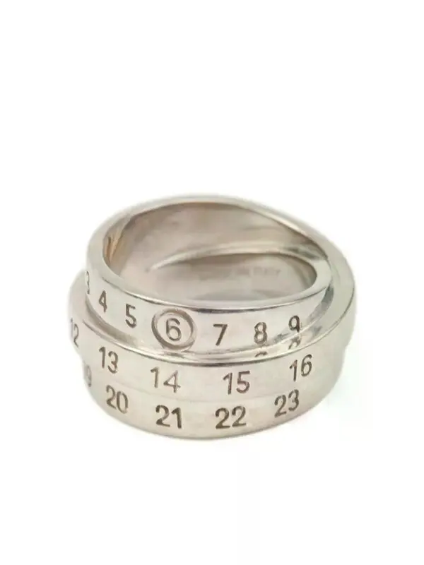 MAISON MARGIELA Triple Logo Ring - Silver