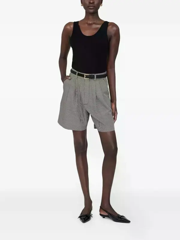 ANINE BING Carrie Houndstooth Shorts