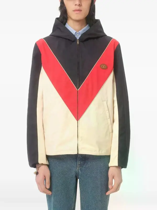 Valentino Garavani Vlogo Signature Color Block Windbreaker - Neutrals