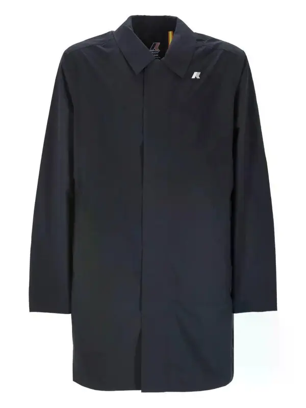 K-WAY Logo-patch Trench Coat