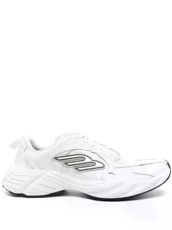 Balenciaga Monday Leather Sneakers - White