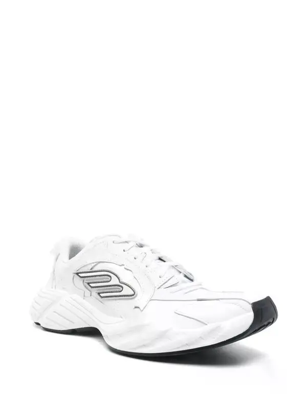 Balenciaga Monday Leather Sneakers - White