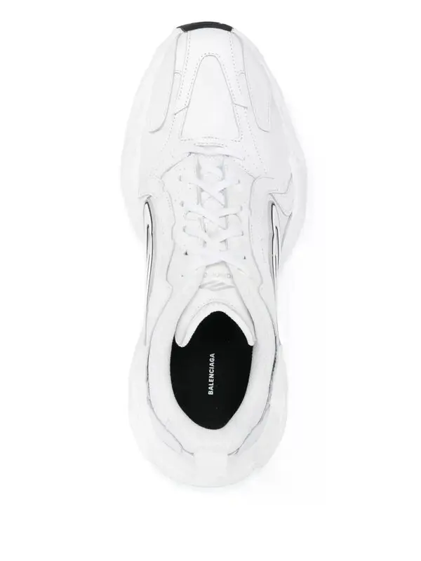 Balenciaga Monday Leather Sneakers - White