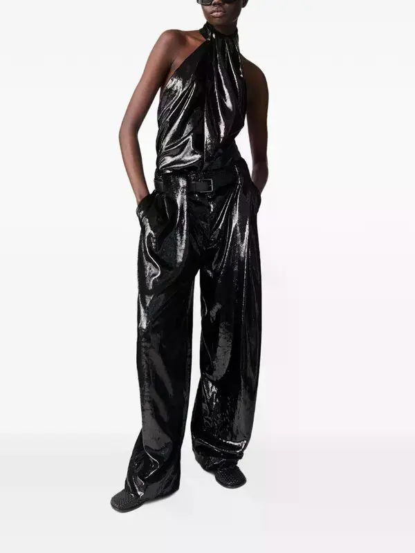 Stella McCartney High-shine Trousers - Black